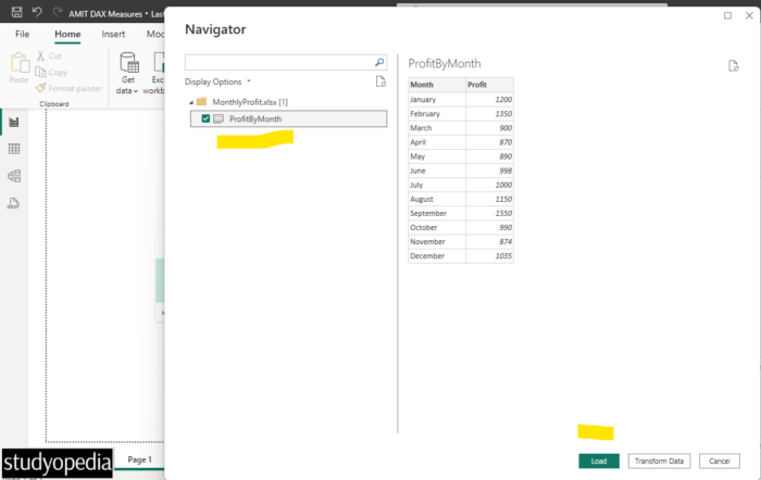 Power BI - DAX Measures - Studyopedia