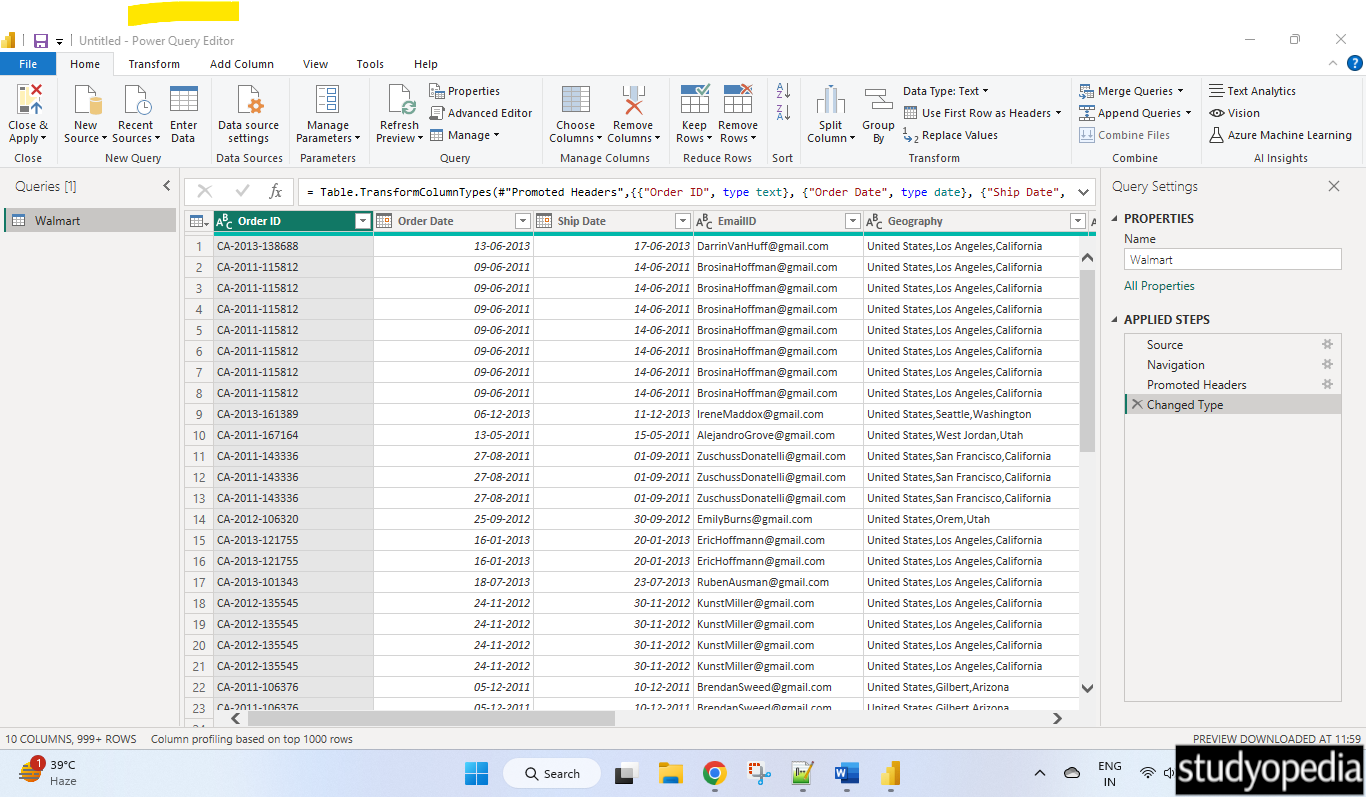 Power BI - What is Data Tranformation - Studyopedia