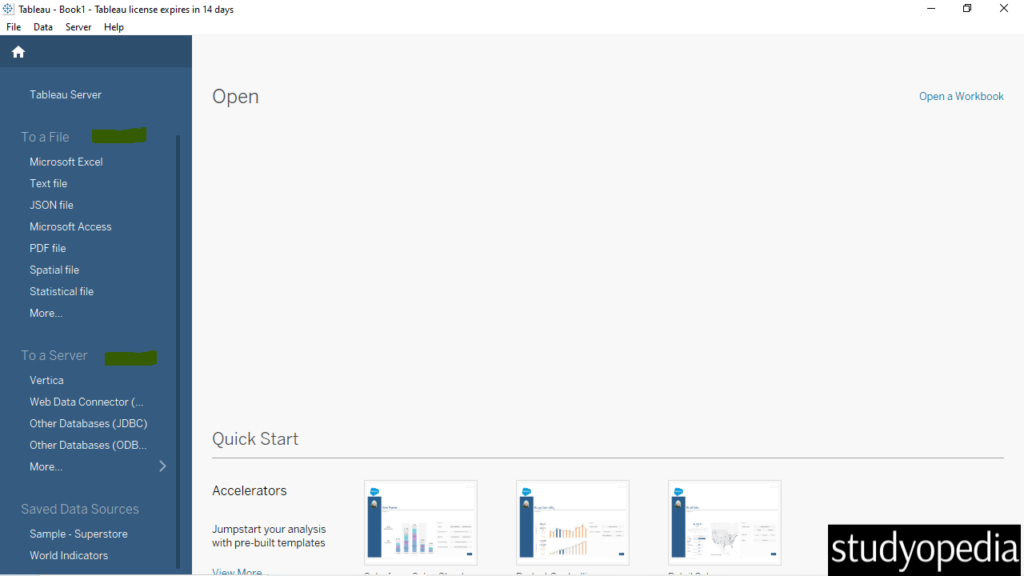 Connect Data Sources in Tableau - Studyopedia