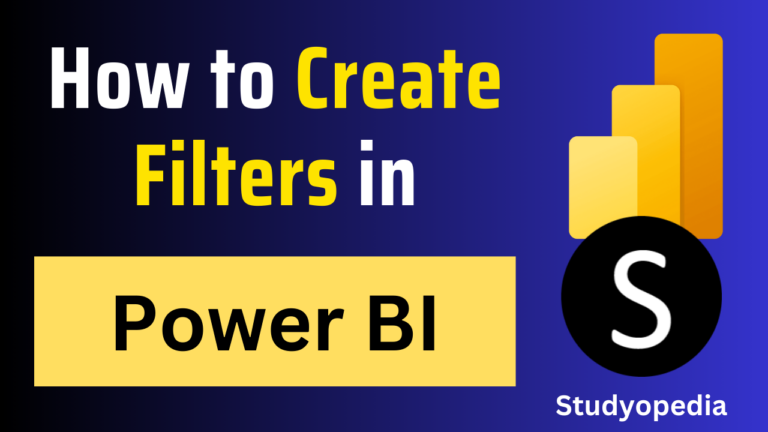 Power BI - Create a Filter - Studyopedia