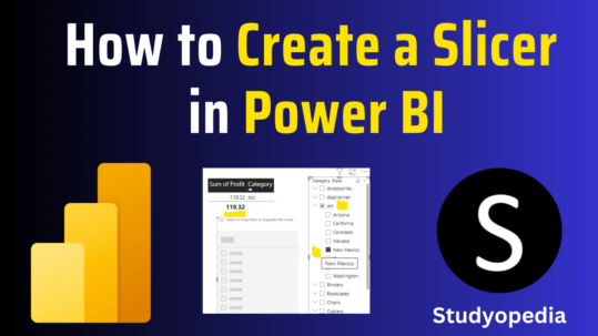 Power BI - Create a slicer - Studyopedia