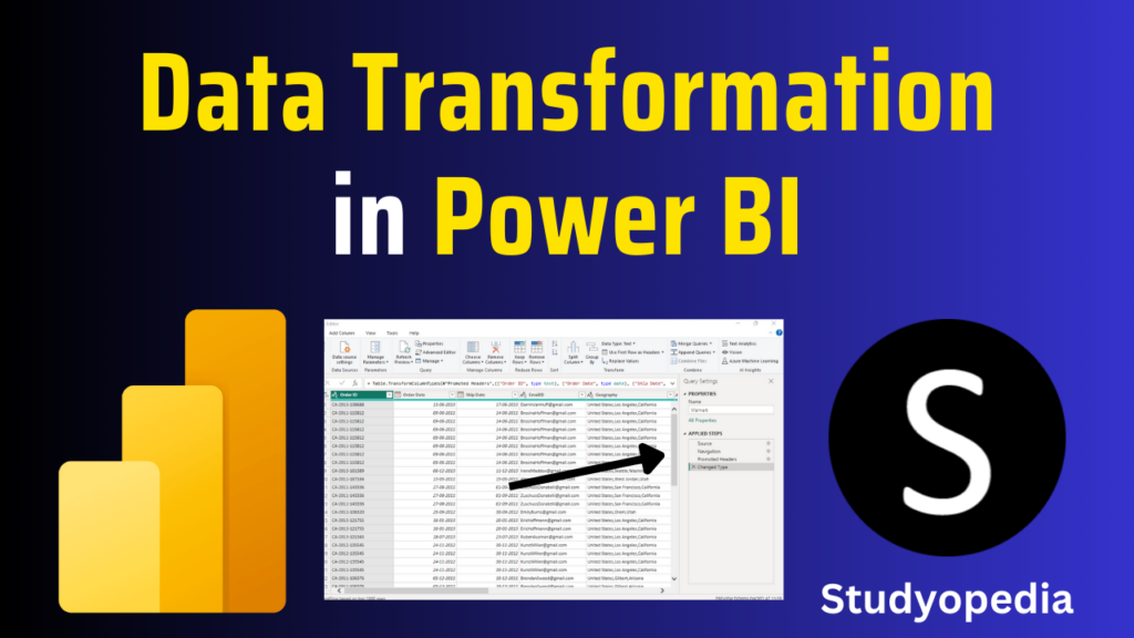 Power BI - What is Data Tranformation - Studyopedia